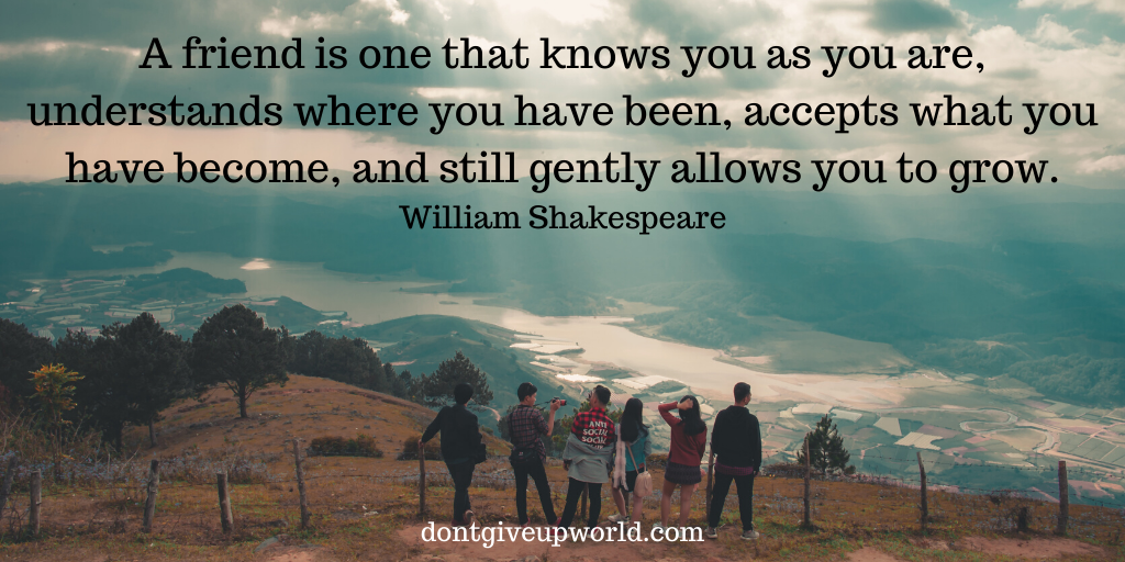 Quote on Friendship by William Shakespeare - Dont Give Up World